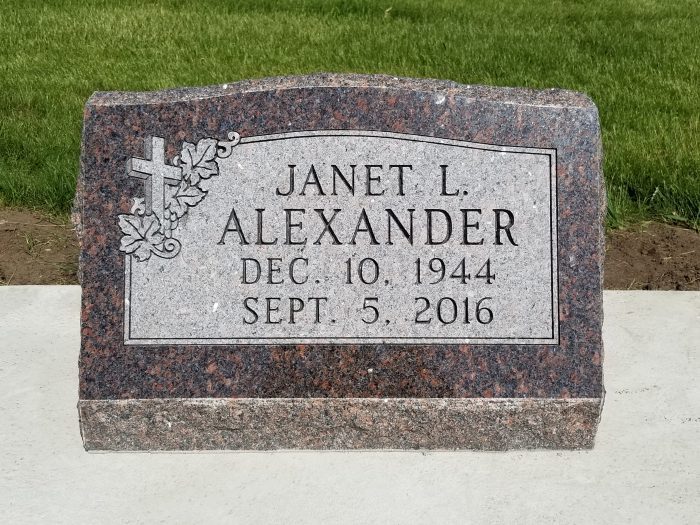 Alexander, Janet - Decorah Memorial